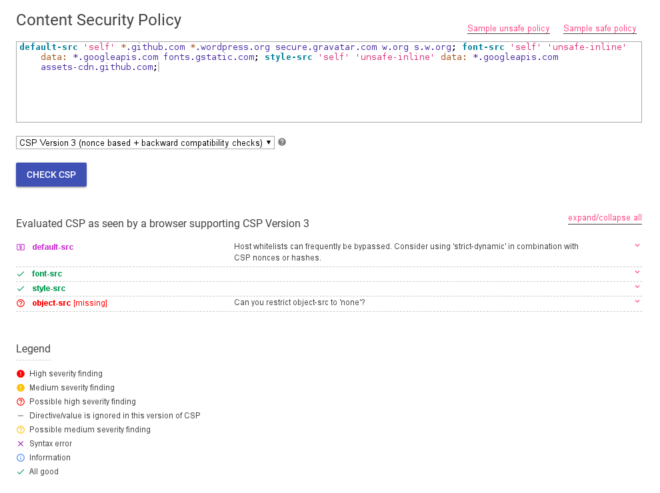 Implementando Content Security Policy en el blog (WordPress) – El array de Jota